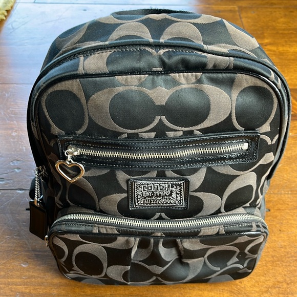Coach | Bags | Coach Signature Backpack Black | Poshmark